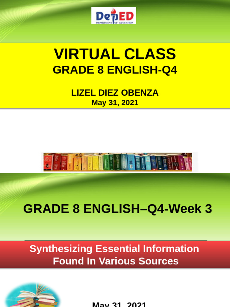 Q4 Week 3 Synthesizing Information | PDF | Essays | Social Science