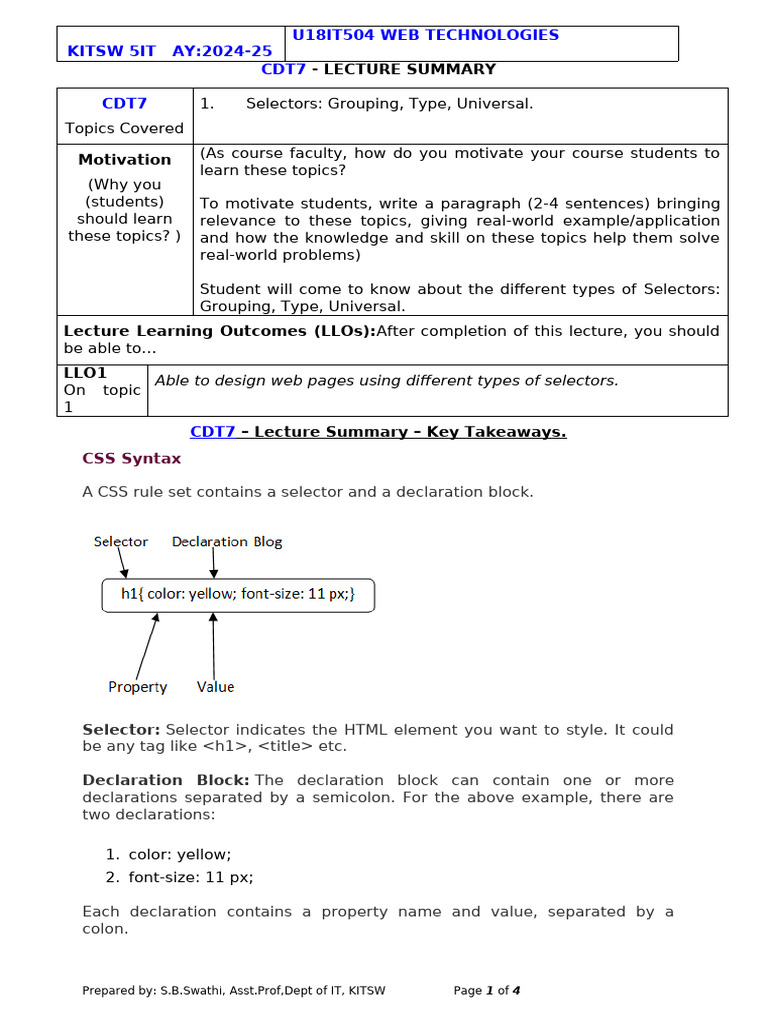 WT CDT7 Summary 5IT GR 2022-23 | PDF WT CDT7 Summary 5IT GR 2022-23 | PDF