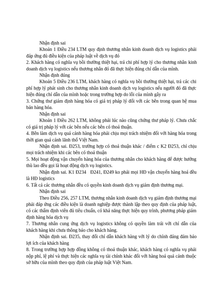 Nhận Định LTM | PDF