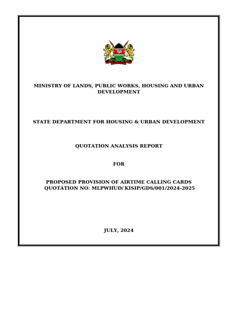 Quotation Analysis Report 001 | PDF