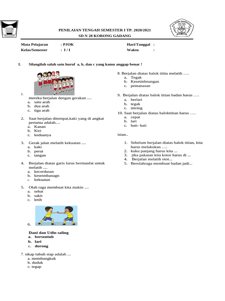 Soal Pjok Uts 2020 | PDF