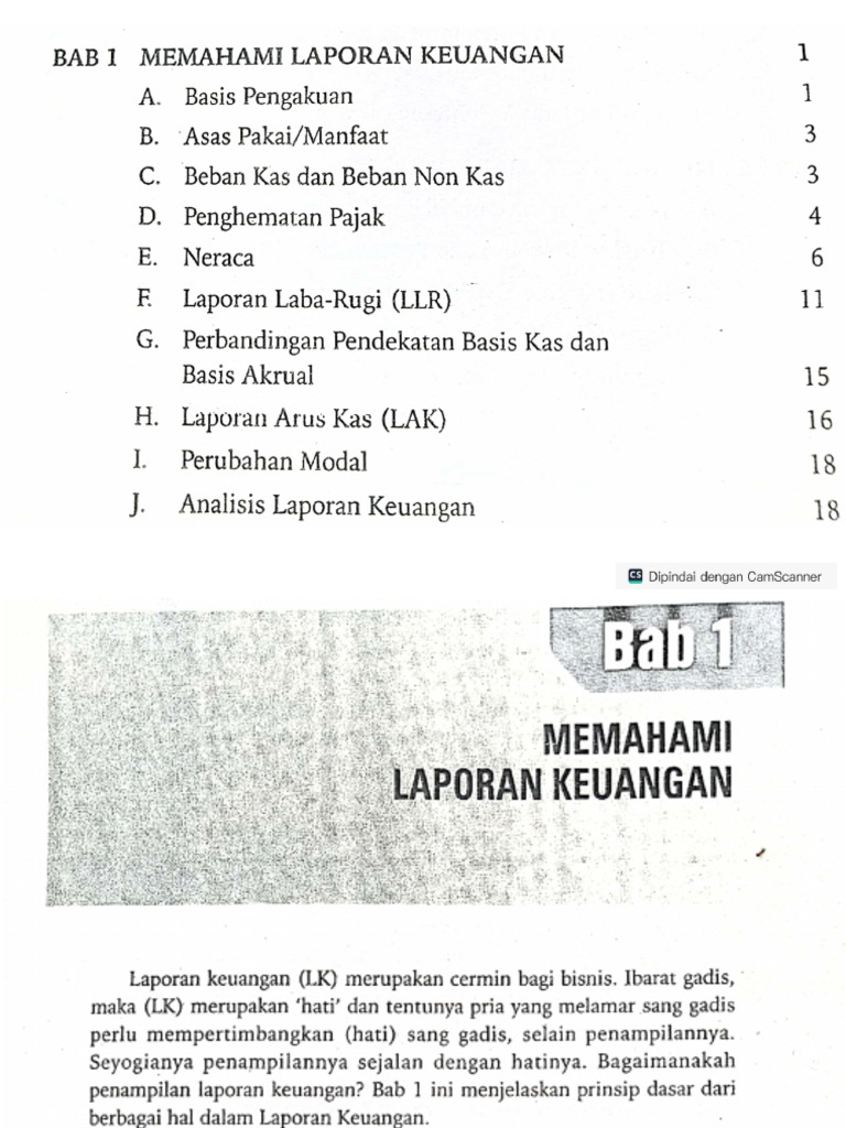 Bab 1 Memahami Laporan Keuangan Buku Finon | PDF