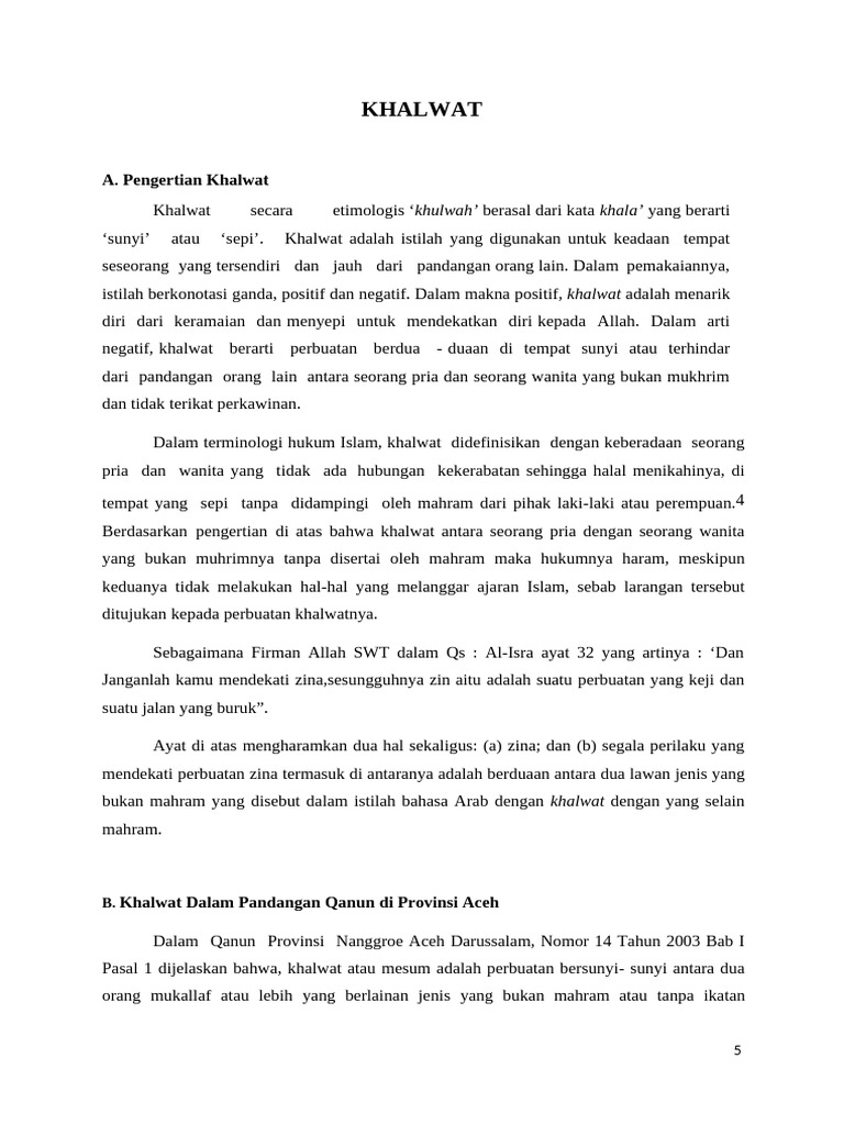 Makalah Khalwat | PDF