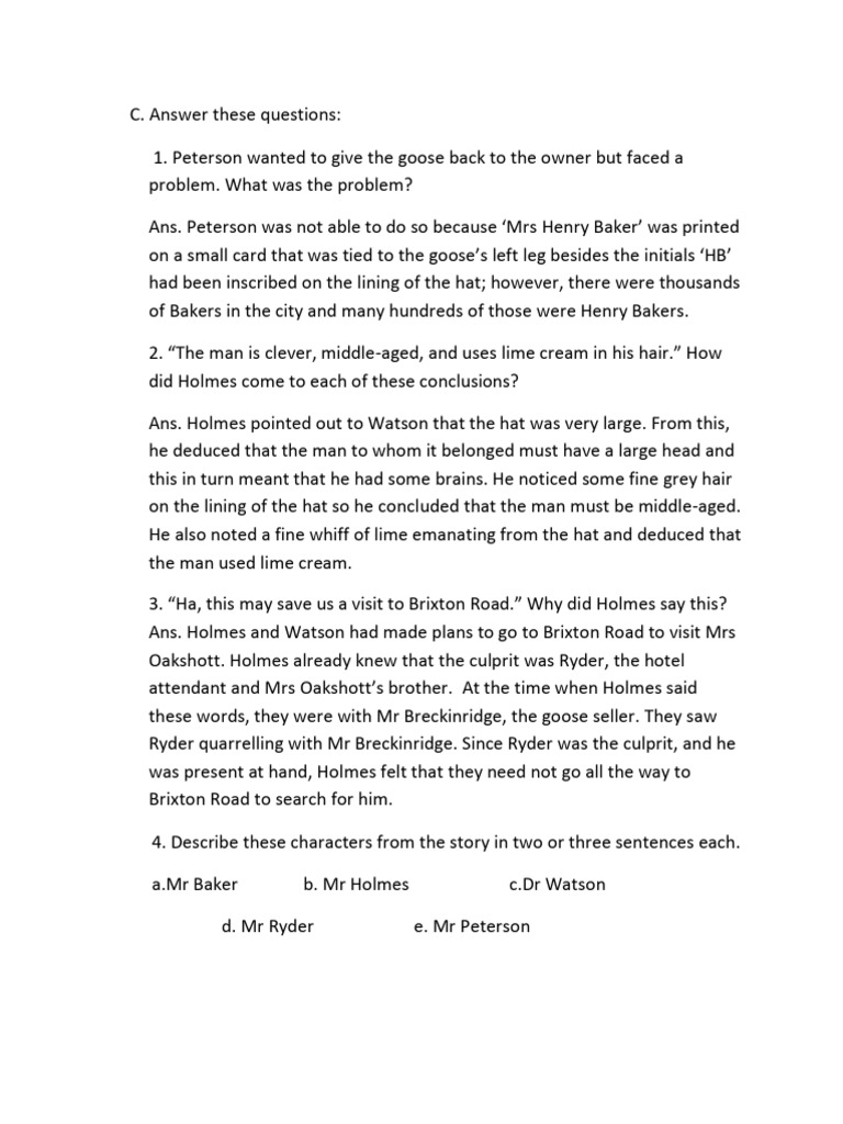 The Blue Carbuncle | PDF