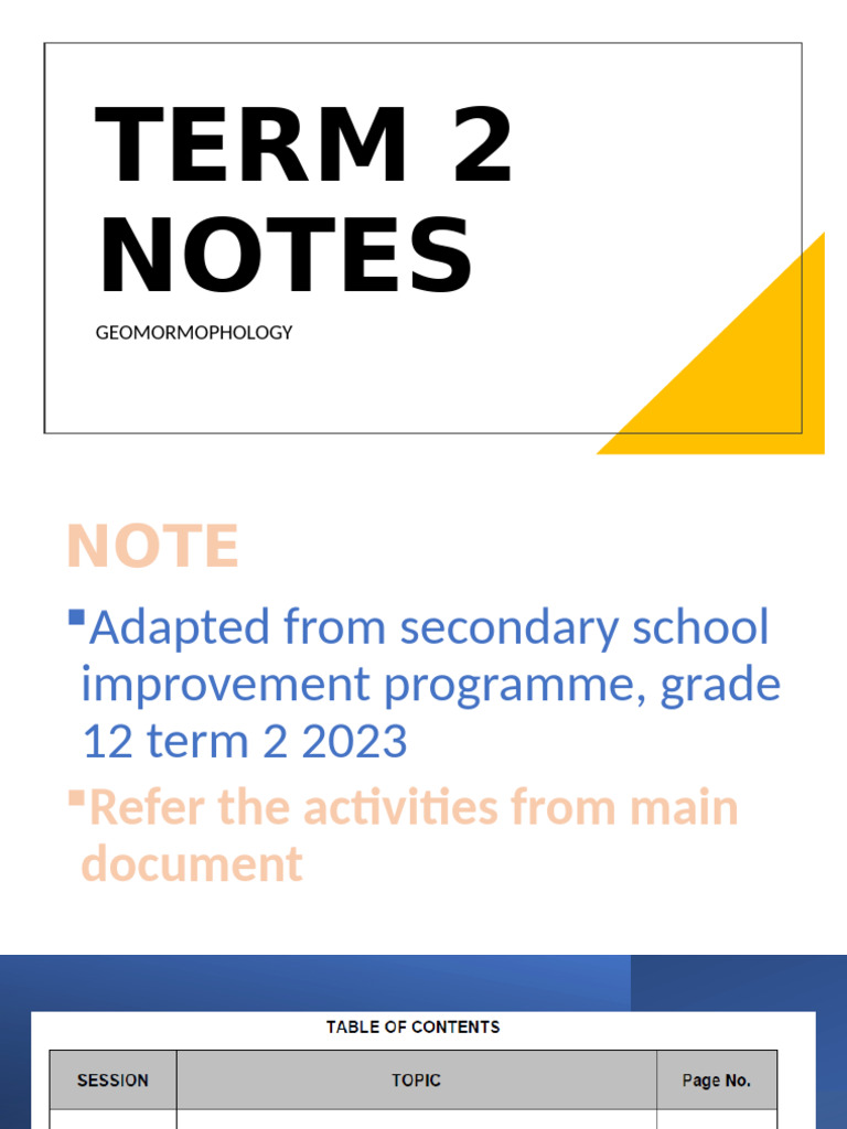 Geomorphology Notes | PDF