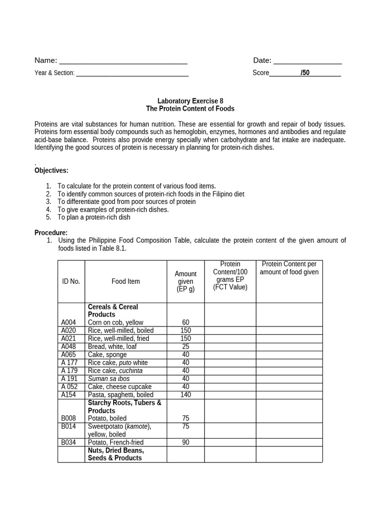 ND 132 Laboratory Exercise No. 8 SY 22 23 1 | PDF | Foods | Cooking ...