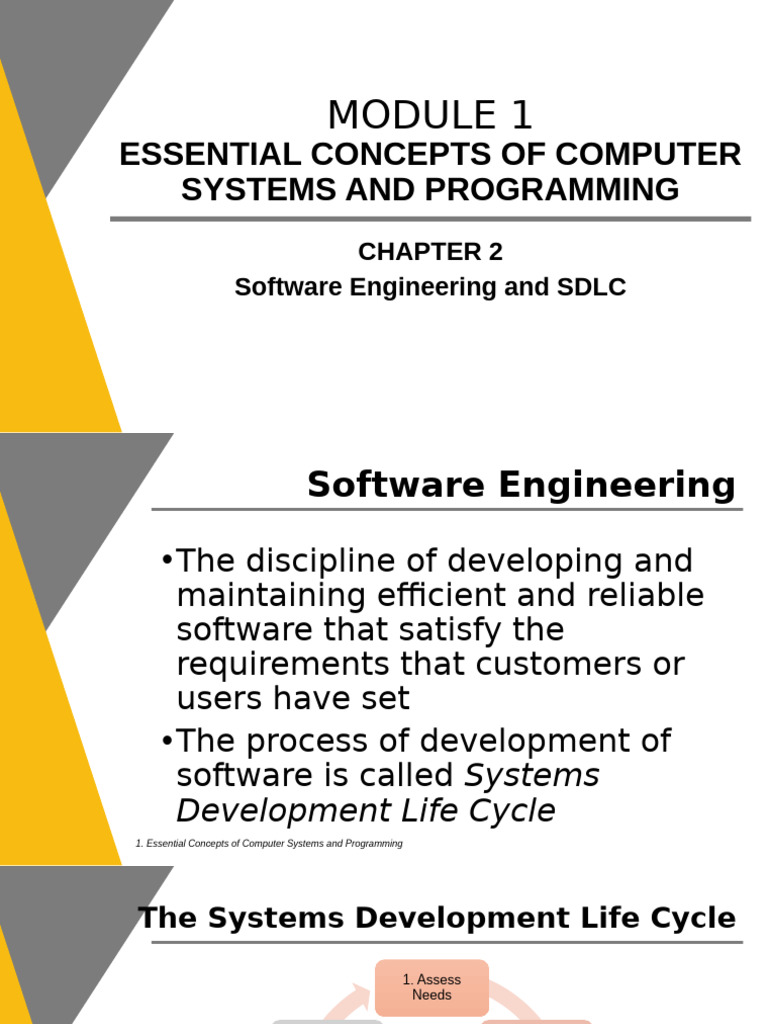 Module 1 - Ch2 - Software Engineering and SDLC | PDF | Software Development Process | Computer ...