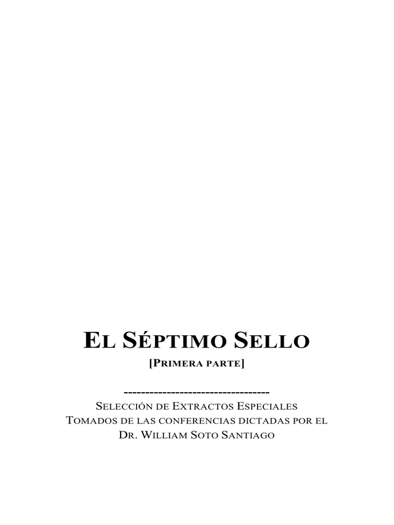 Libro de Extractos El Septimo Sello Sencillo | PDF