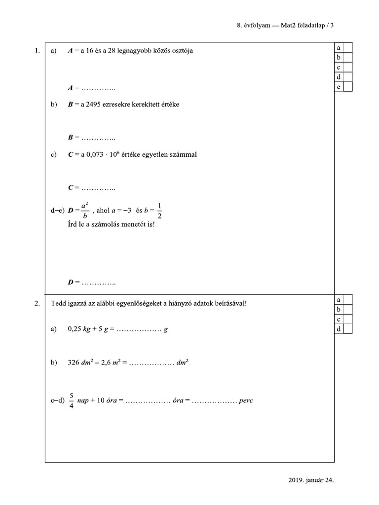 2019 Matek | PDF
