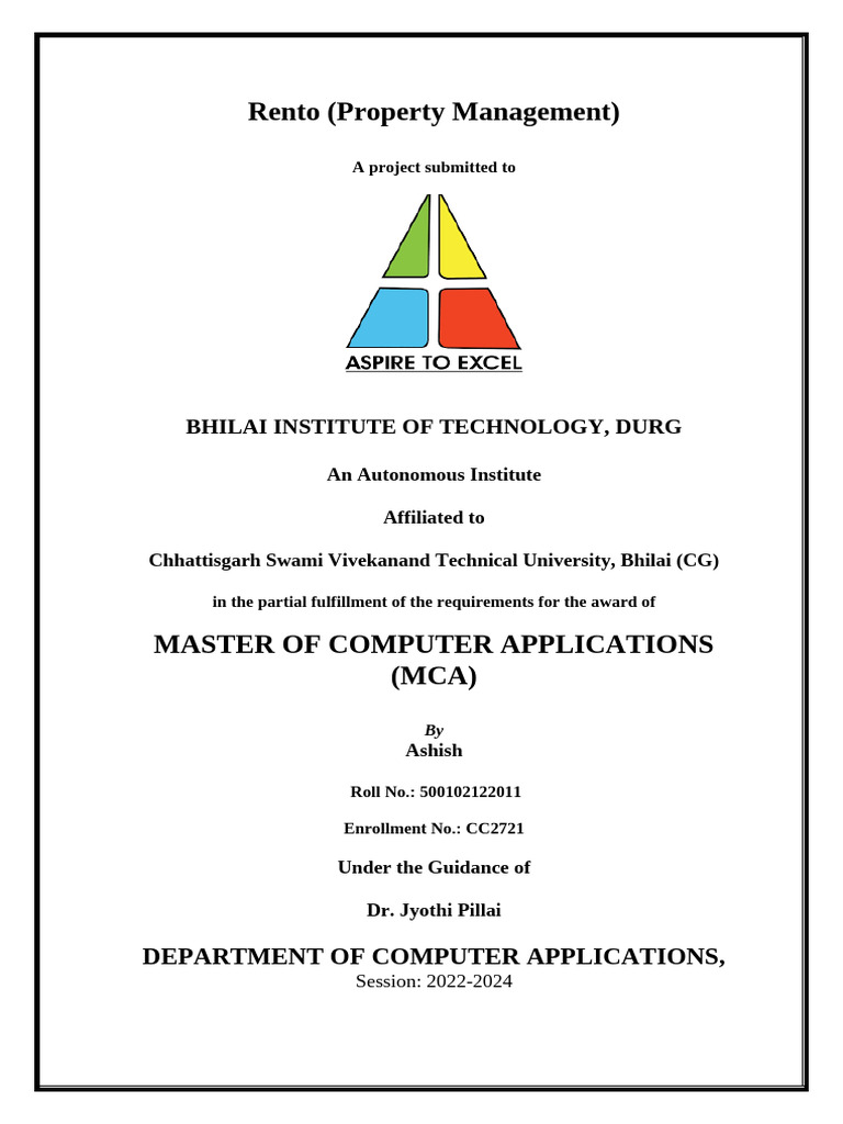 Property Managemnet System (Ashish) Final Print | PDF | User (Computing) | Databases