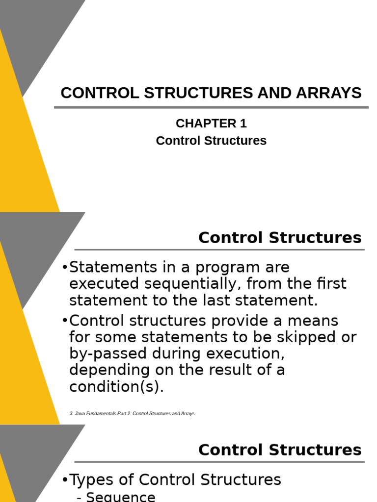Module 3 - Ch1 - Control Stuctures | PDF