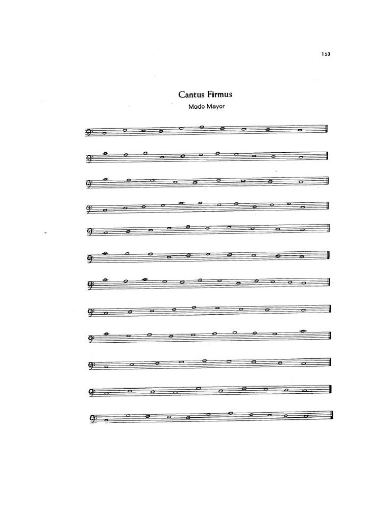 Cantus Firmus (Ejercicios) | PDF