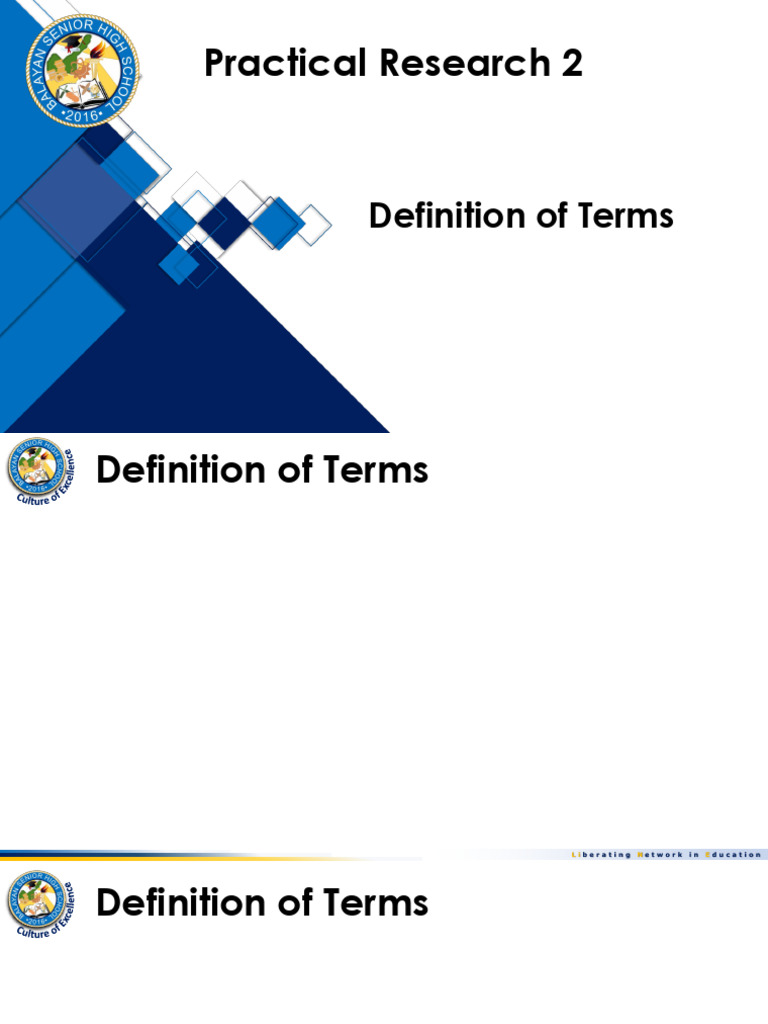Scope and Delimitation Definition of Terms | PDF | Definition | Word