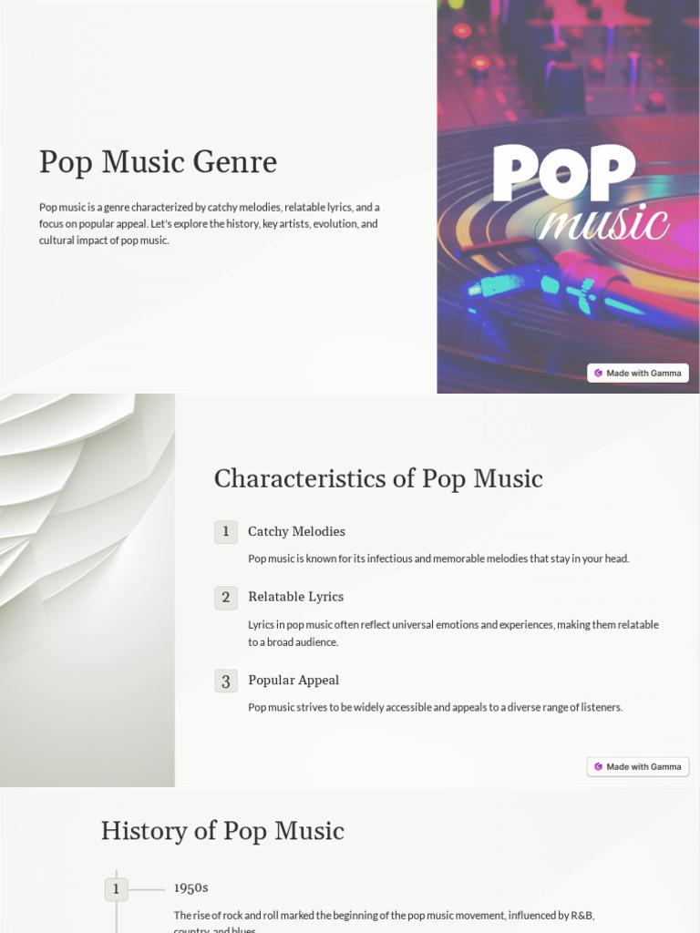 Pop Music Genre | PDF