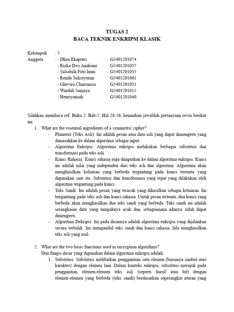 Kelompok 5 - Tugas 2 | PDF Kelompok 5 - Tugas 2 | PDF