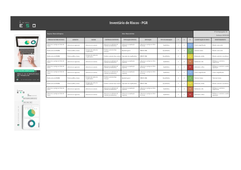 Planilha Modelo Inventario de Riscos PGR | PDF