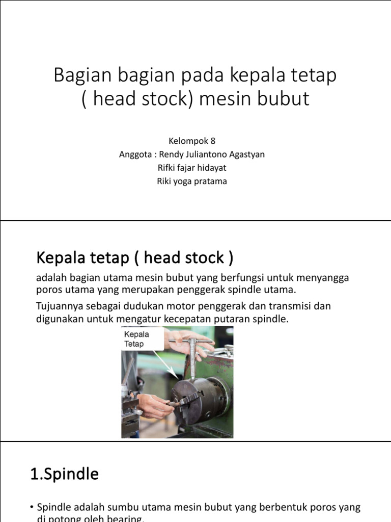 Bagian Bagian Mesin Bubut | PDF