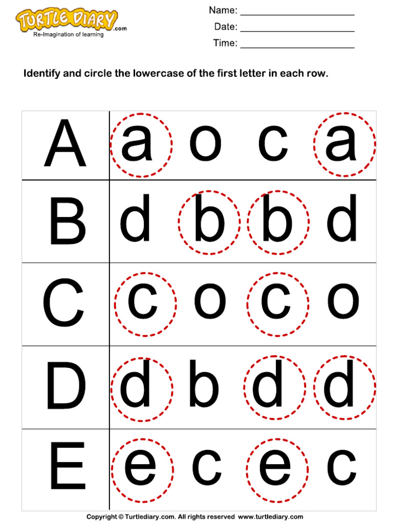 Answer Lowercase Letter Recognition A B C D e | PDF