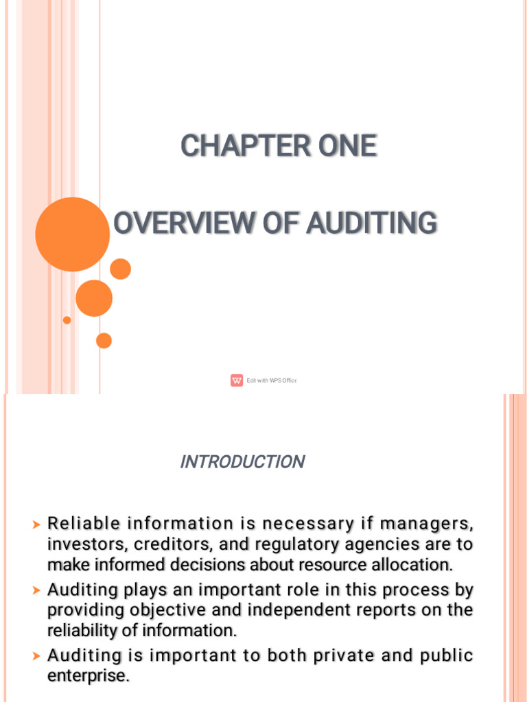 Audit CH 1 | PDF
