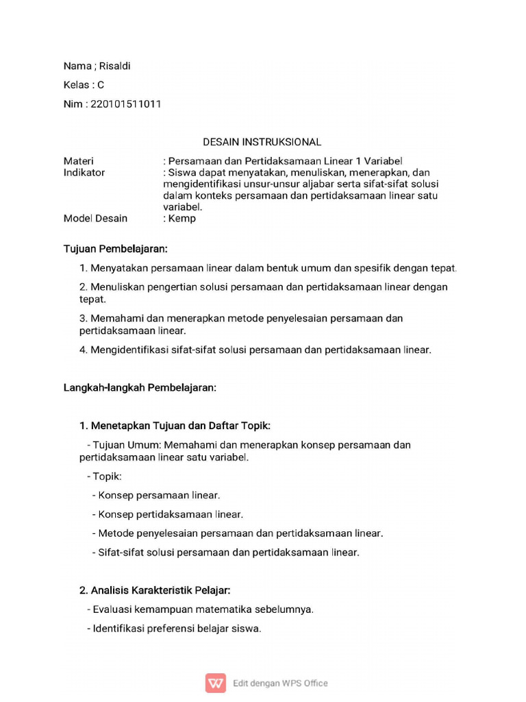 Kurikulum Risaldi-Digabungkan | PDF