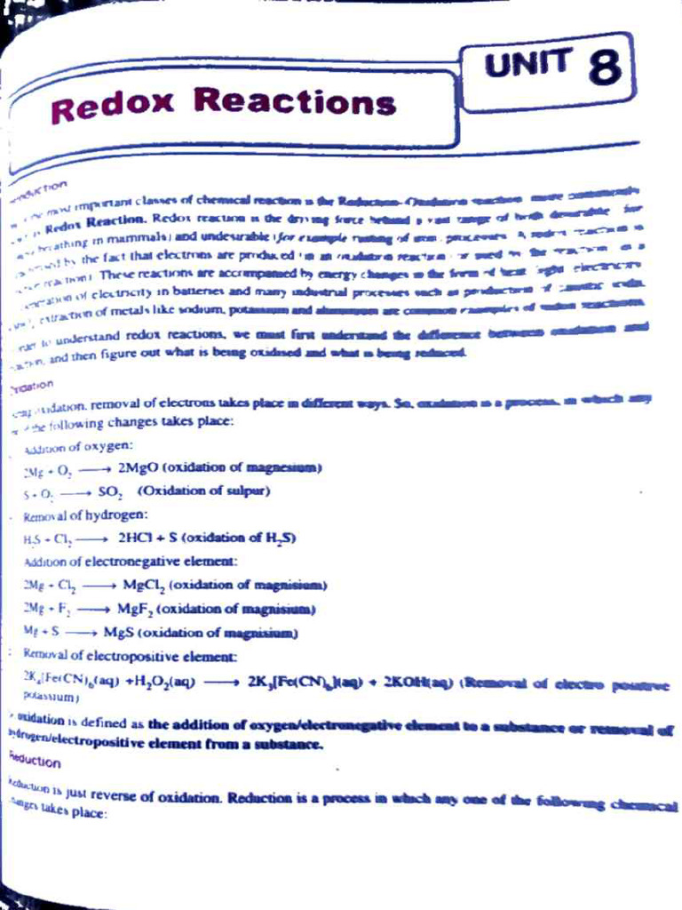 Redox Reactions | PDF