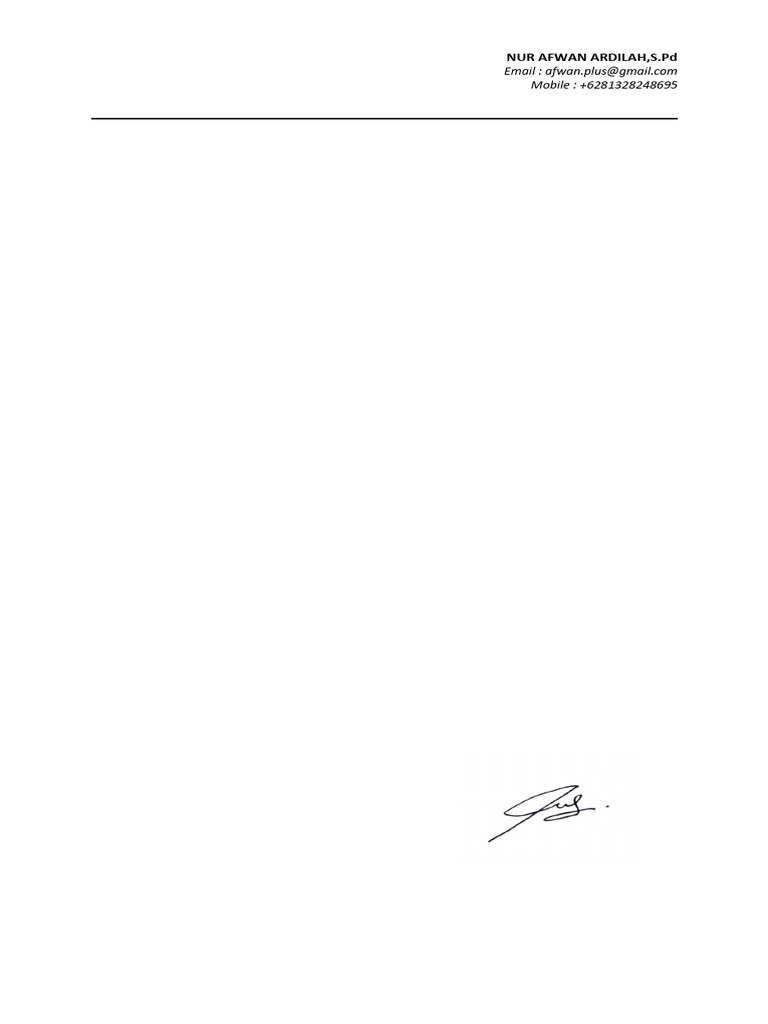 Surat Lamaran Pertama Pdf