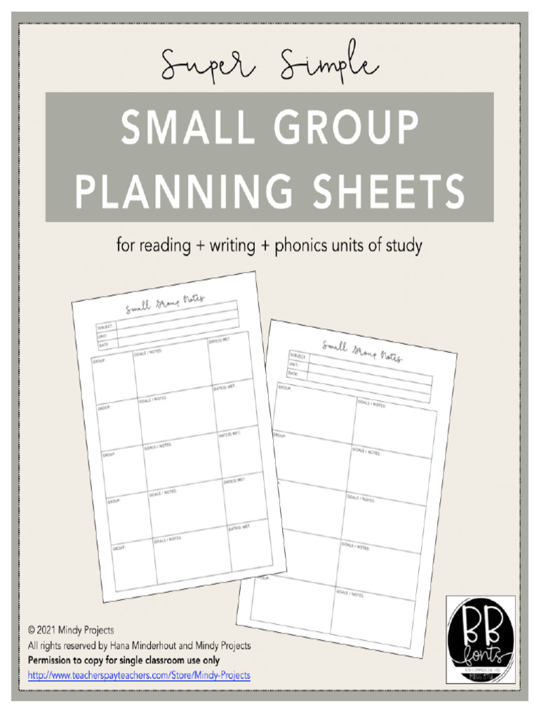 SuperSimpleSmallGroupPlanningSheets-1 3 | PDF