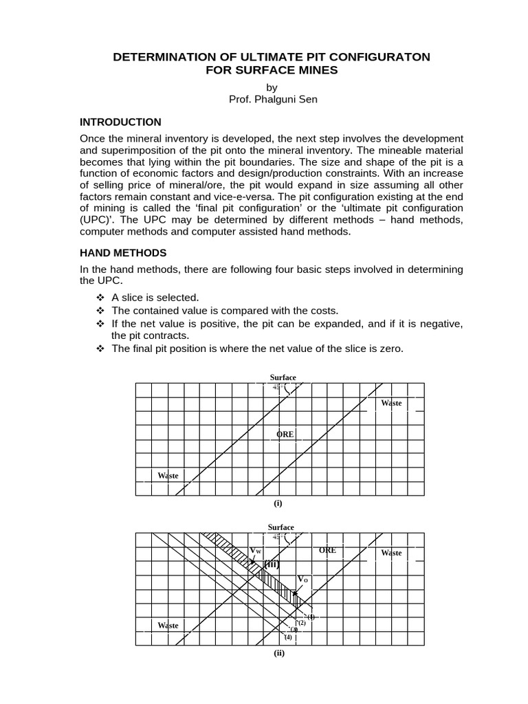9determination of Ultimate Pit Configurationfor Surface Mines | PDF