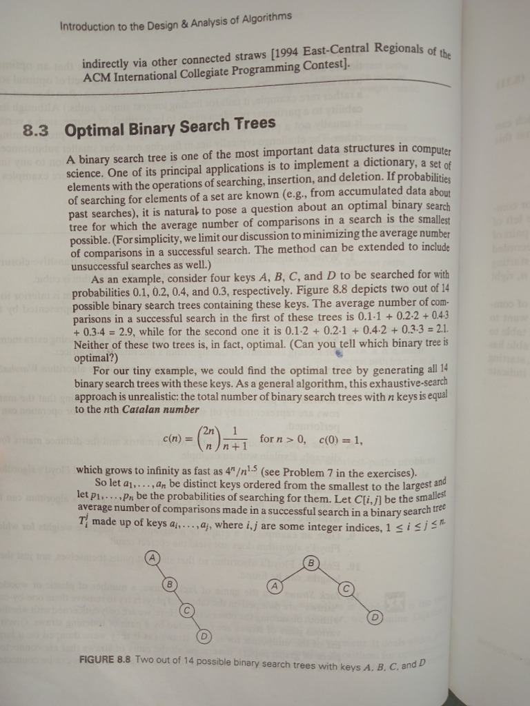 Optimal Binary Search Tree | PDF