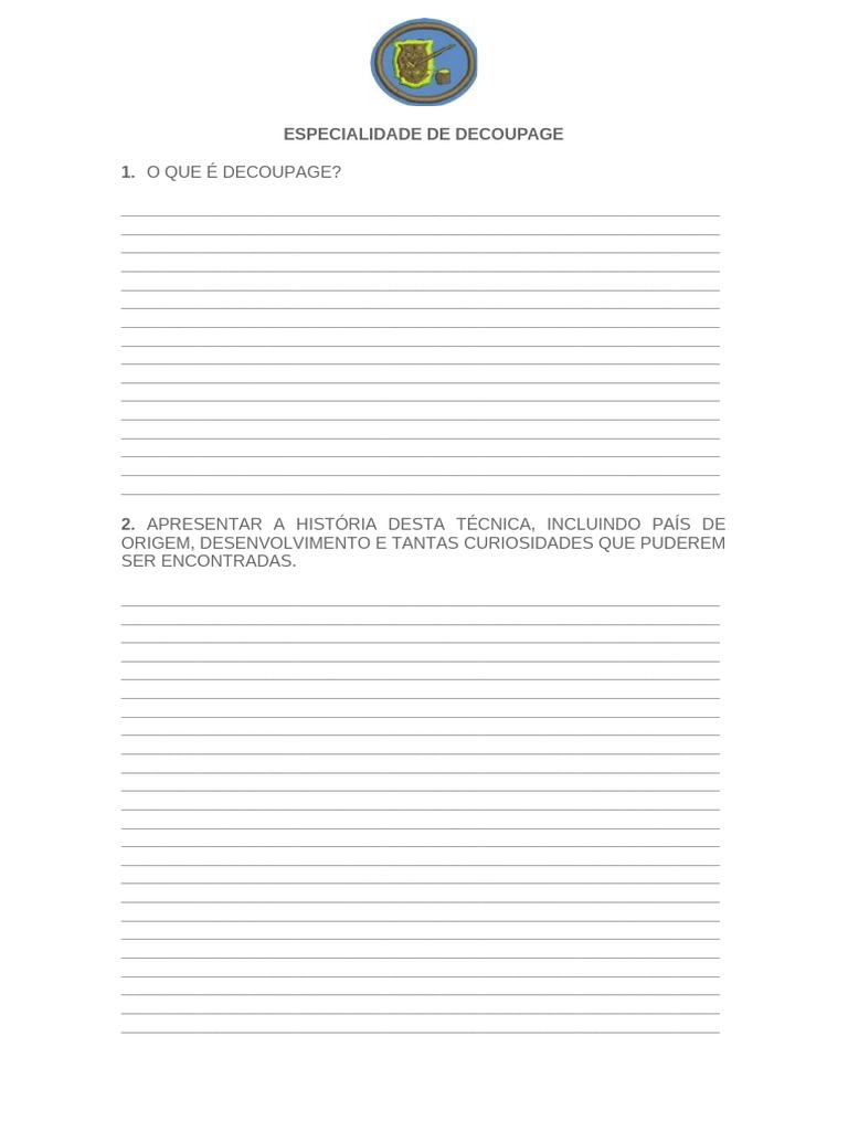 Especialidade de Decoupage | PDF