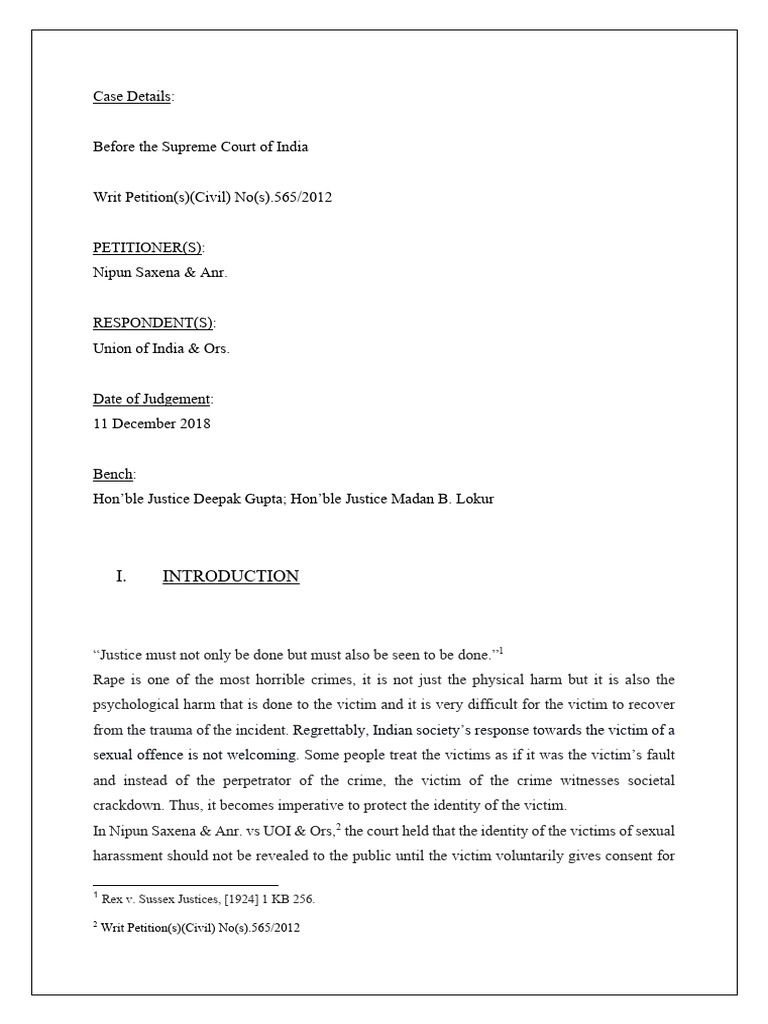 Case Commentary | PDF