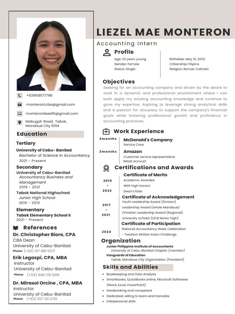 Simple Professional CV Resume | PDF