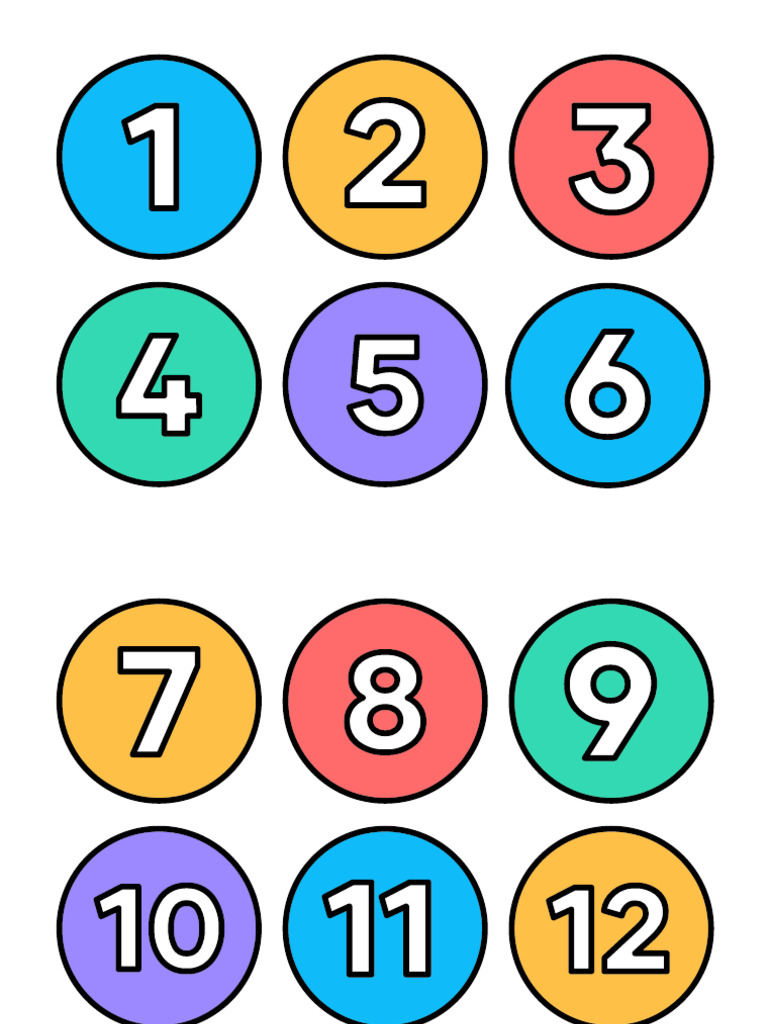 Colorful Numbers To 100 Flashcards | PDF