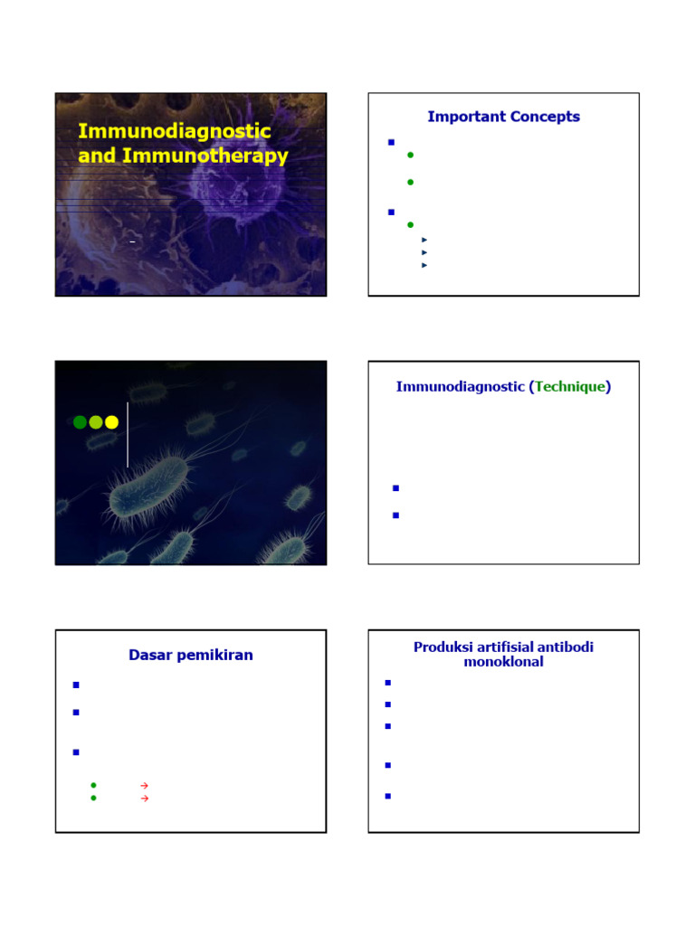 Immunodiagnostic & Immunotherapy (Gatot Soegiarto, 2020) - Handout | PDF