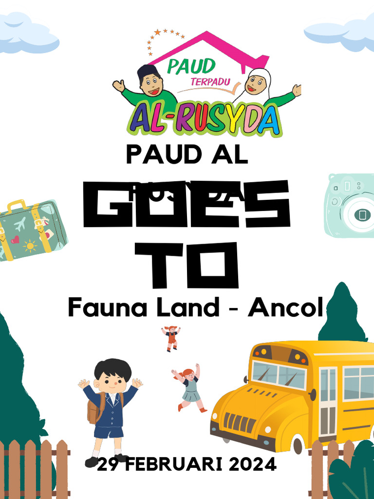 Playful Illustrative Field Trip Poster | PDF