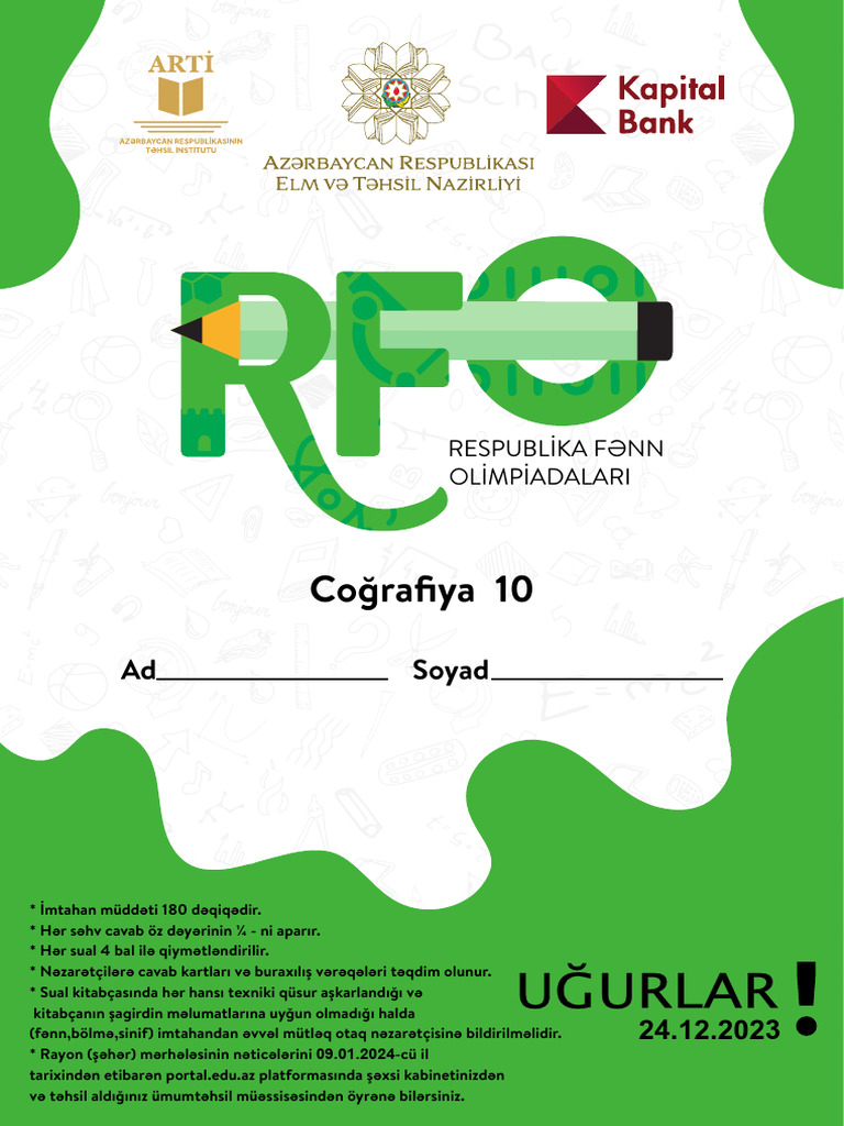 RFO (2024) Coğrafiya I 10 | PDF