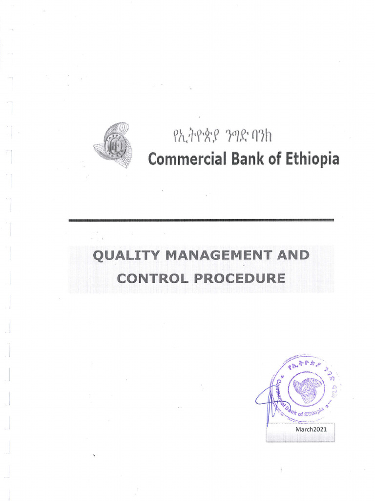 Quality Management and Control Procedure | PDF