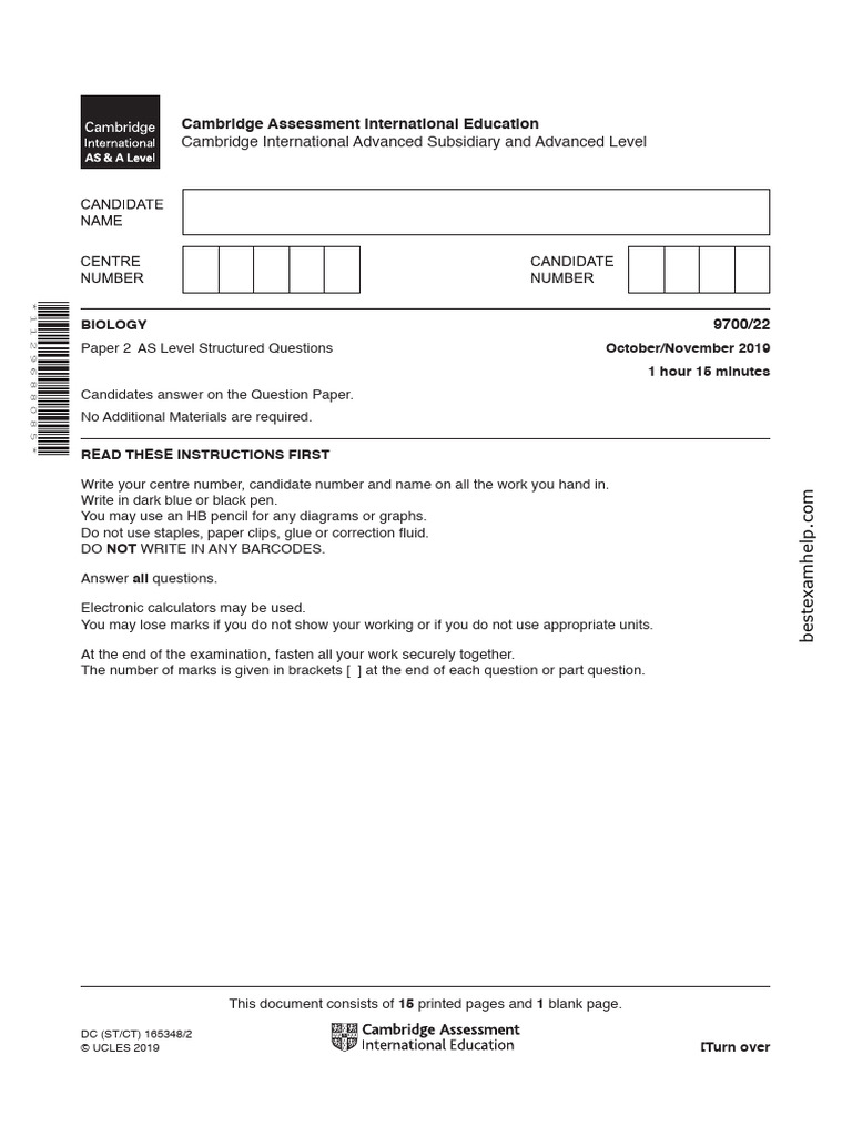 Cambridge International Advanced Subsidiary and Advanced Level | PDF