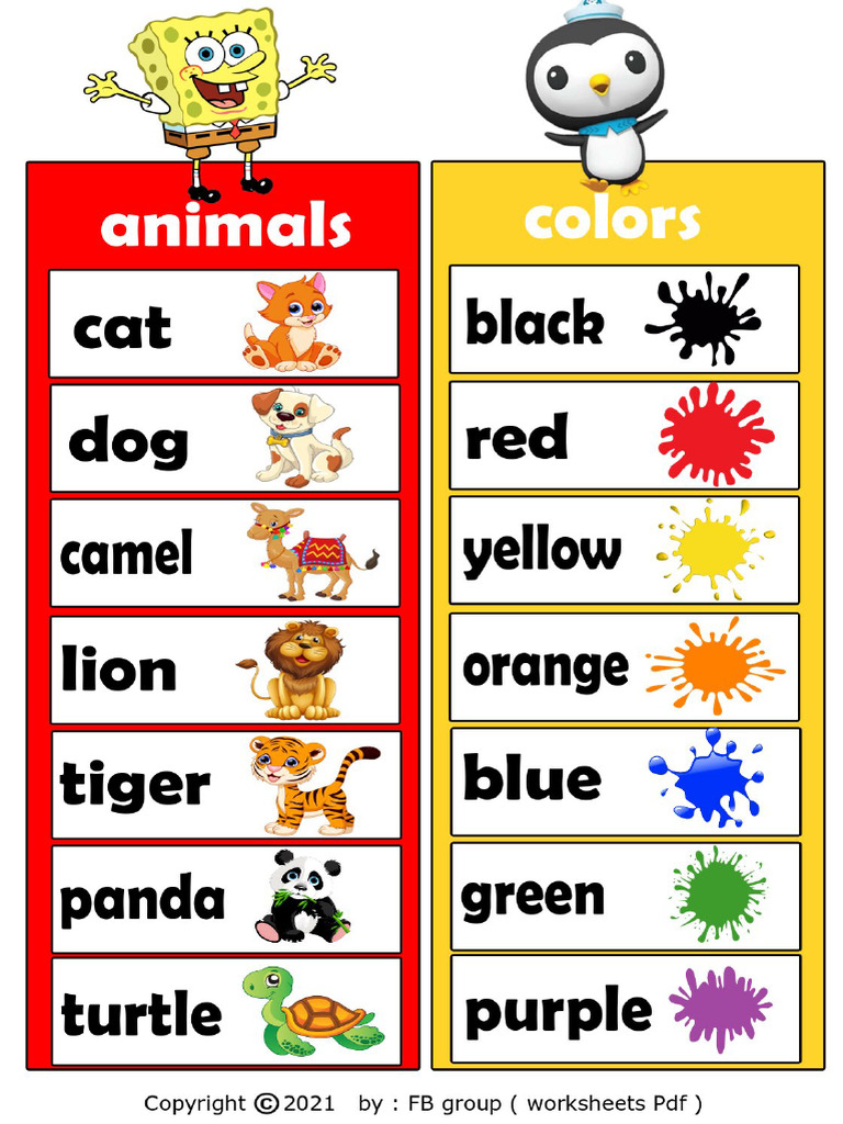 Colors & Animals | PDF