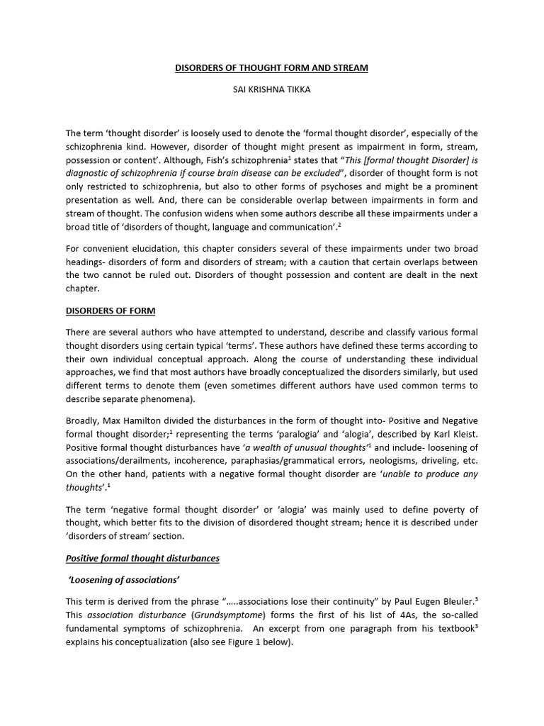 Thought Stream and Form - Sai | PDF