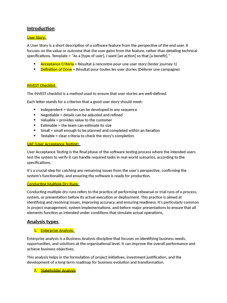 BA Summary | PDF