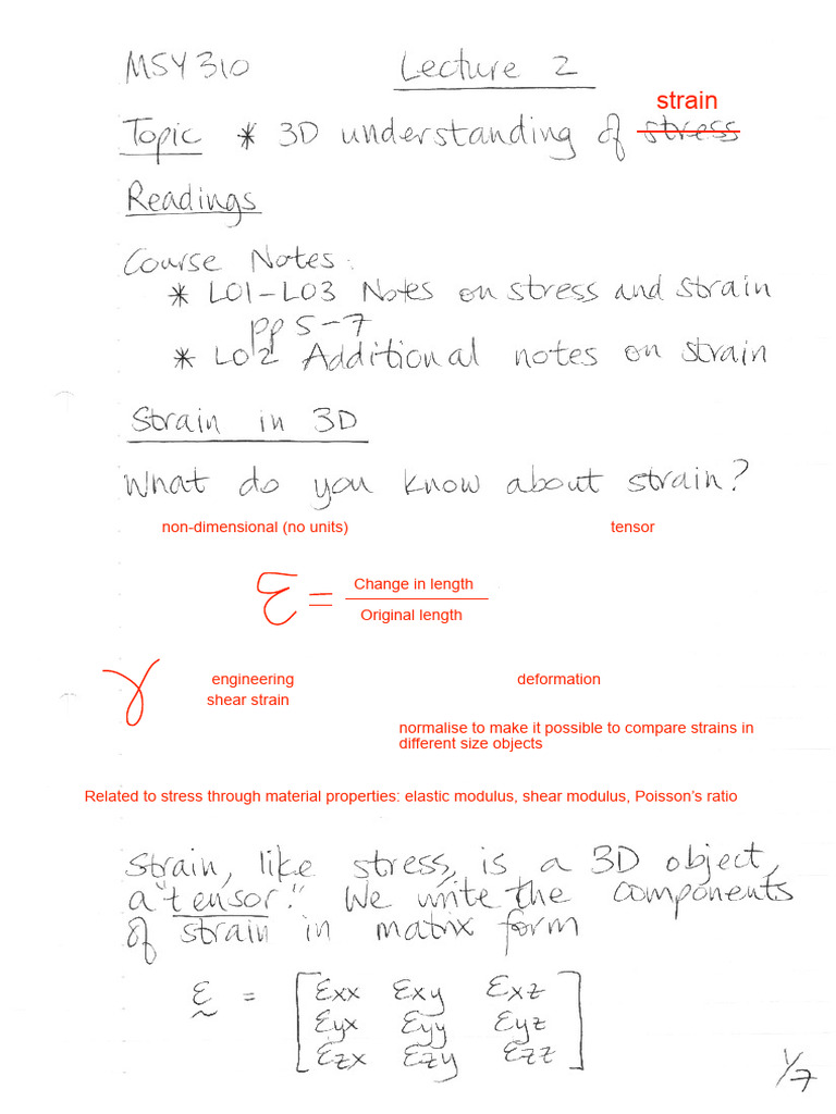 L02 3D Strain - Annotated | PDF