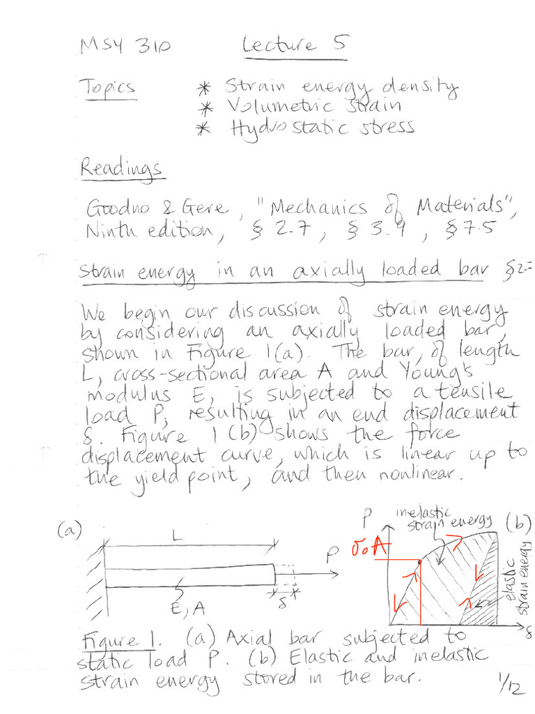 L05 Strain Energy - Annotated | PDF