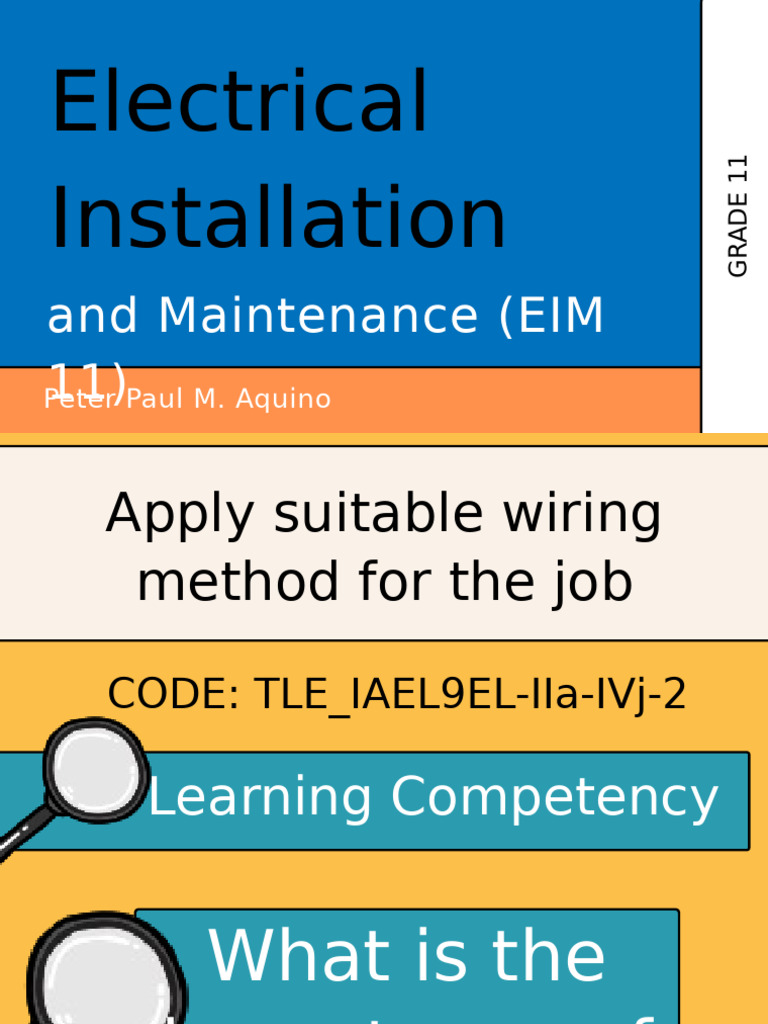 Eim 11 - Apply Suitable Wiring Methods For The Job | PDF
