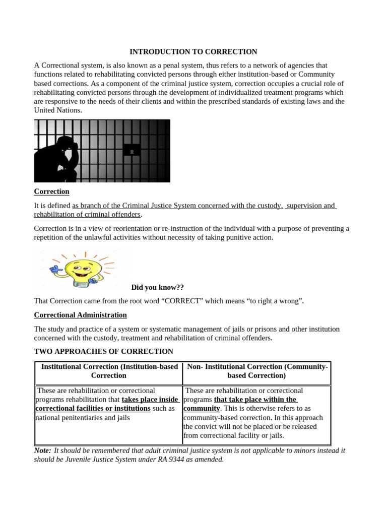 Introduction To Correctio1 | PDF | Prison | Politics