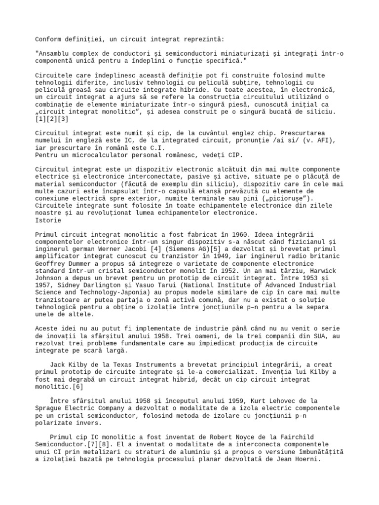 Circuite Integrate | PDF