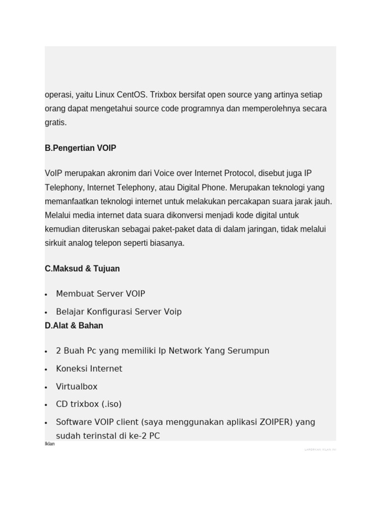 Konfigurasi Trixbox | PDF