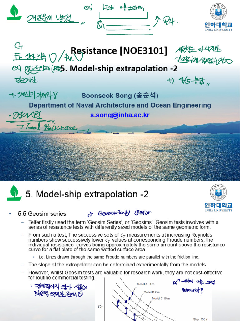 Ship Resistance - 5. Model-Ship Extrapolation - 2 | PDF