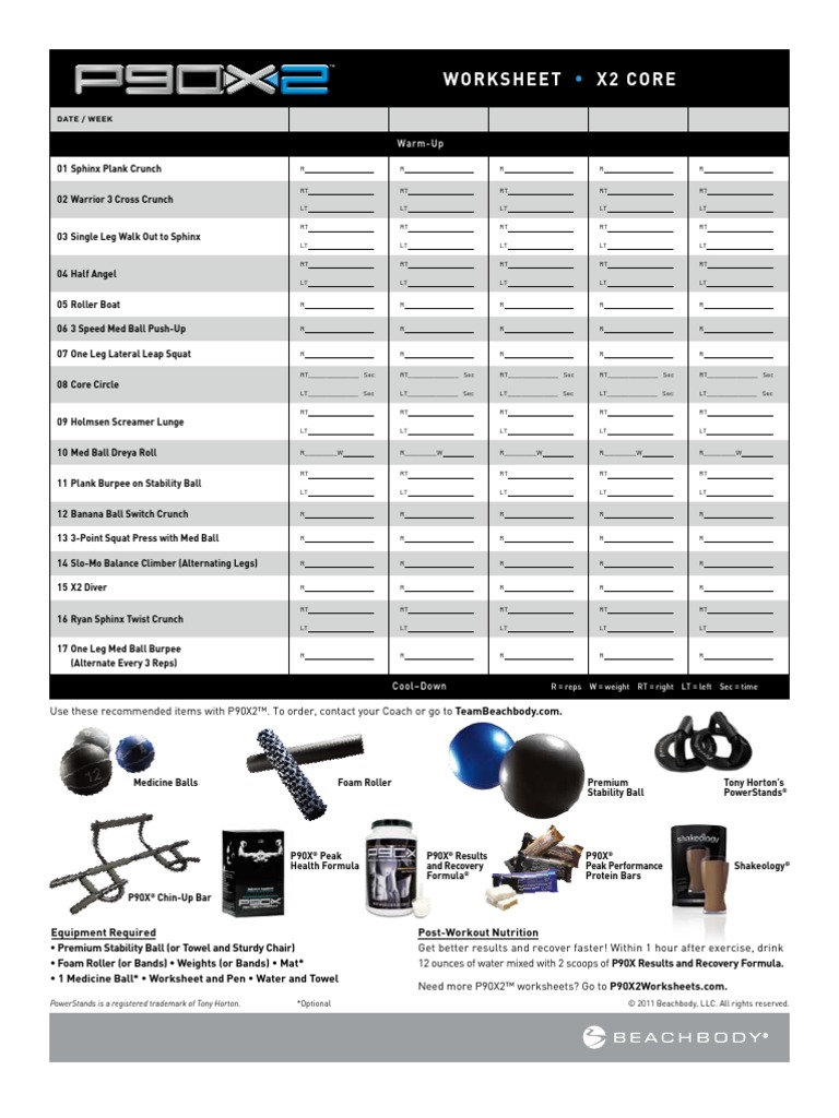 PDF Workout Sheets | PDF