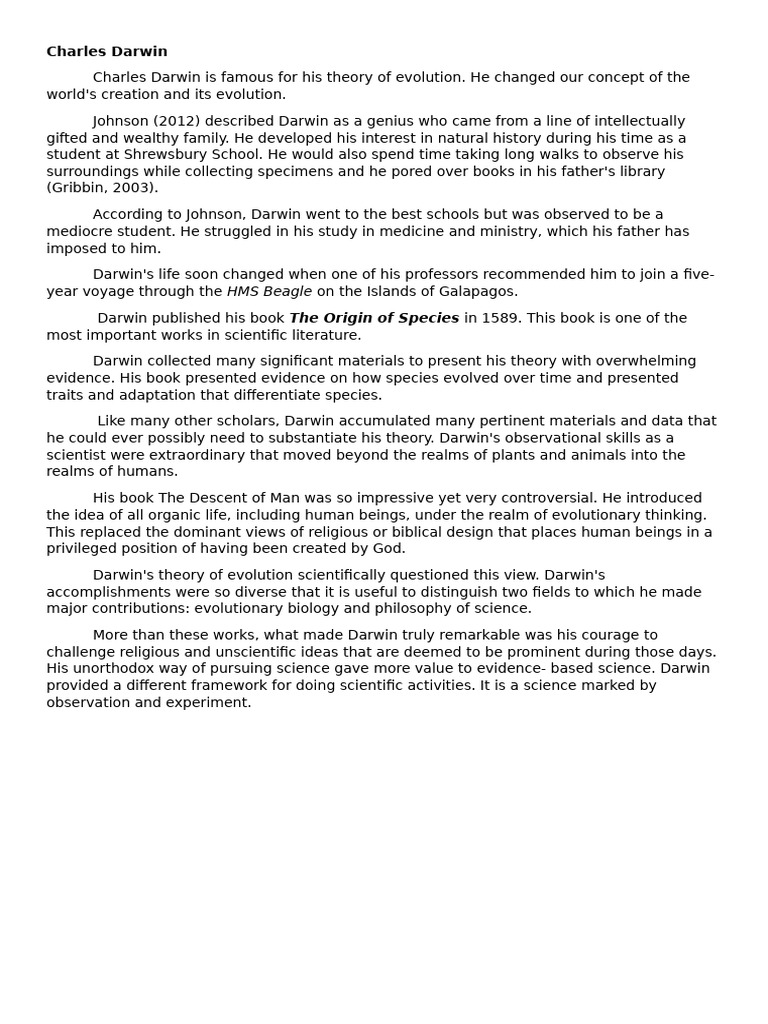 Charles Darwin | PDF
